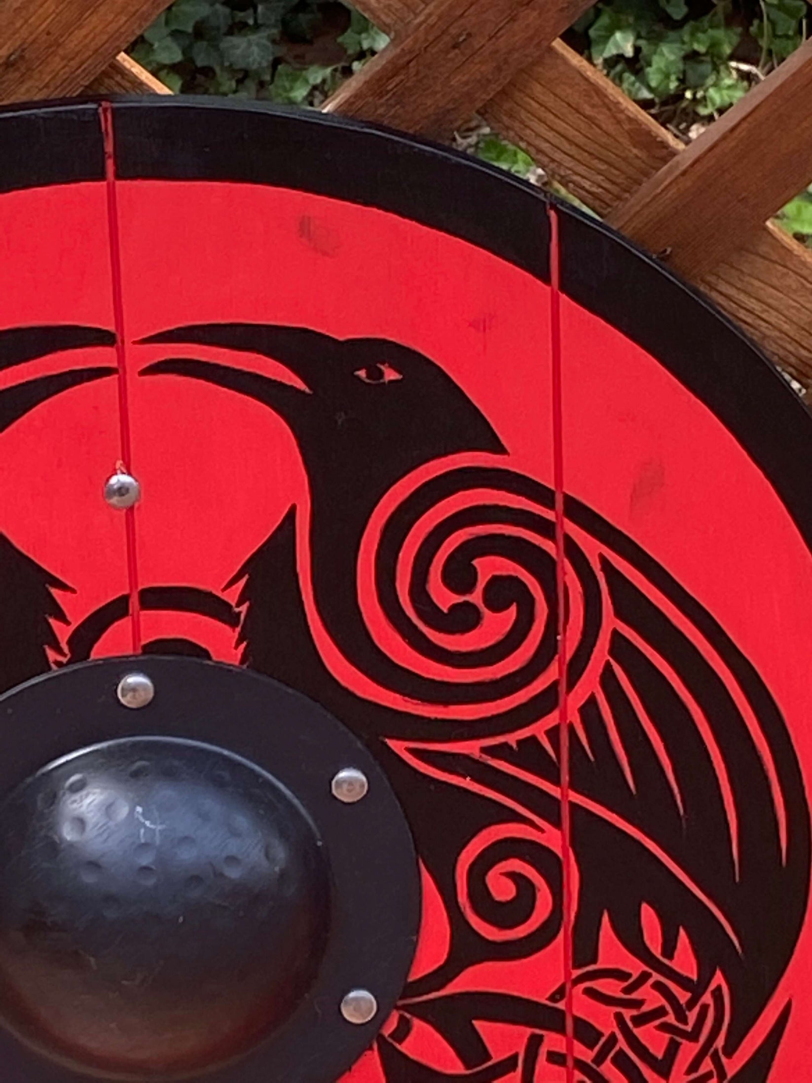 Double Raven Viking Shield - 24" Hand painted Viking – Kingdomofarms